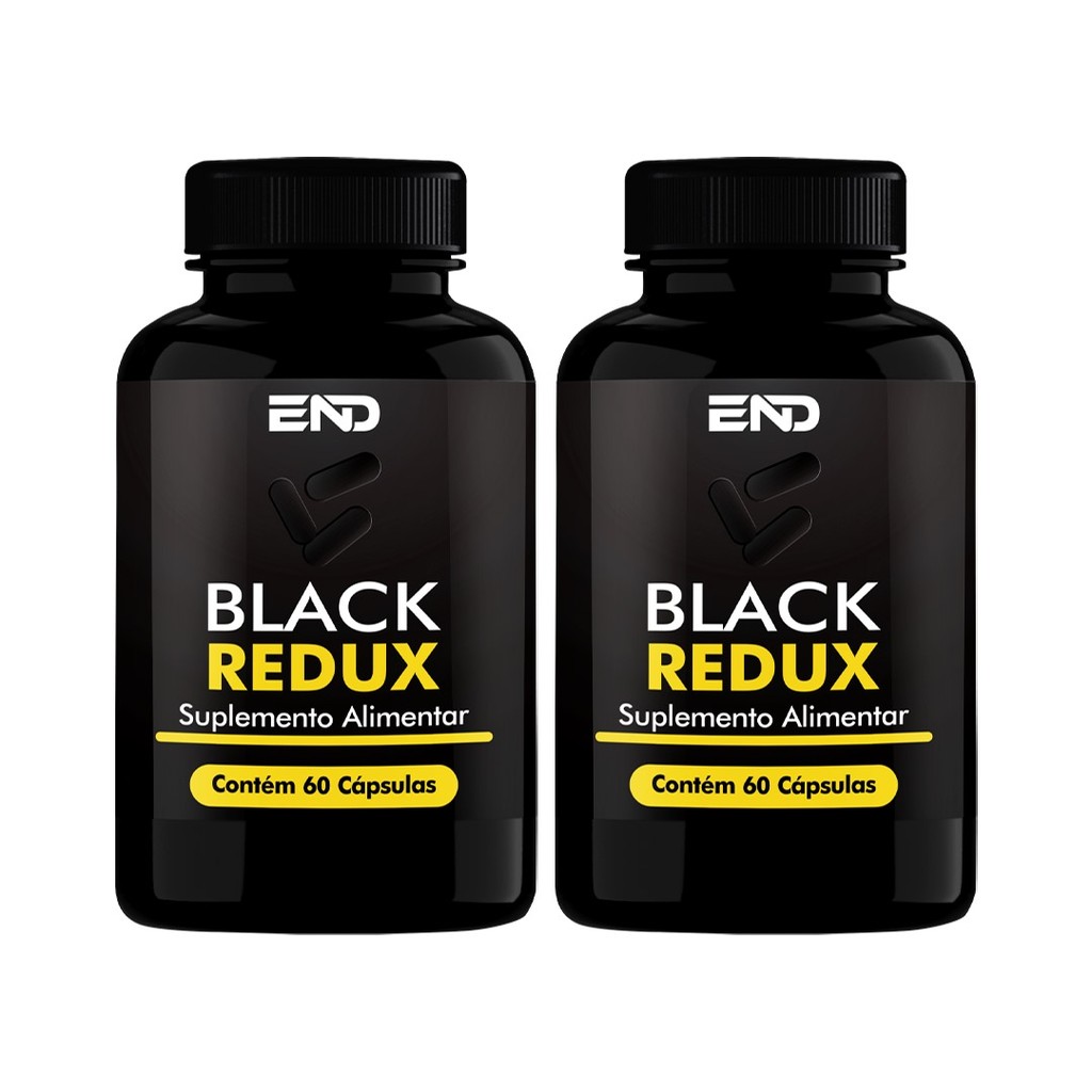 2 Potes Black Redux Total 60 Cáps Sem Fome Original | Shopee Brasil