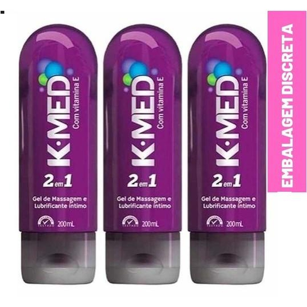 kit 3 unidades K med roxo k med 2 em 1 lubrificante intimo íntimo gel ...