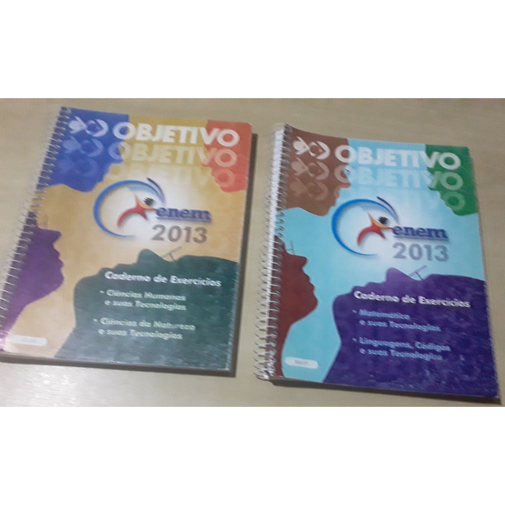 Apostilas Enem Caderno de Exercícios Objetivo - Ano 2013 - 02 volumes ...