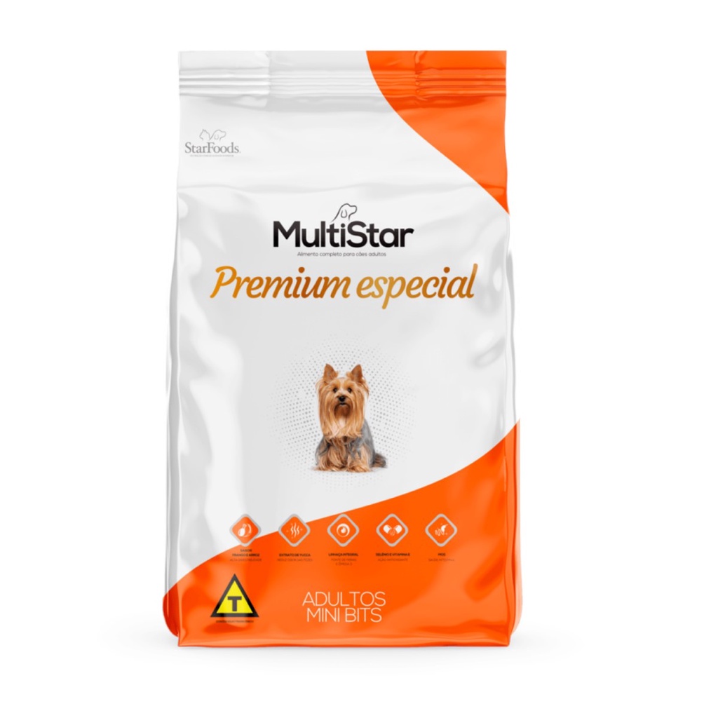 Ração MultiStar Premium para Cães de Raças Pequenas 1Kg | Shopee Brasil
