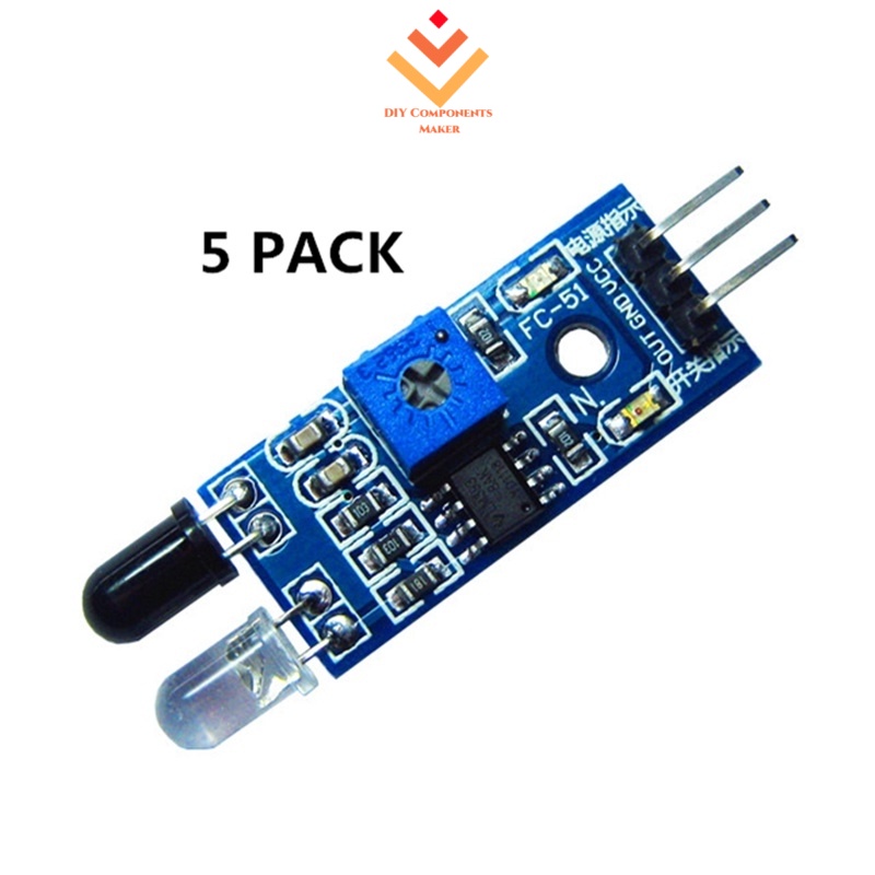 5 Pcs IR Módulo Sensor Infravermelho Para Evitar Obstáculos Arduino ...