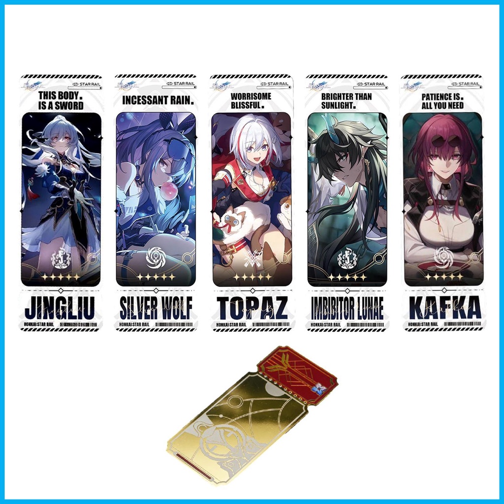 Jogo Honkai:star rail Collections Double-Sided Laser Ticket Bookmarks ...
