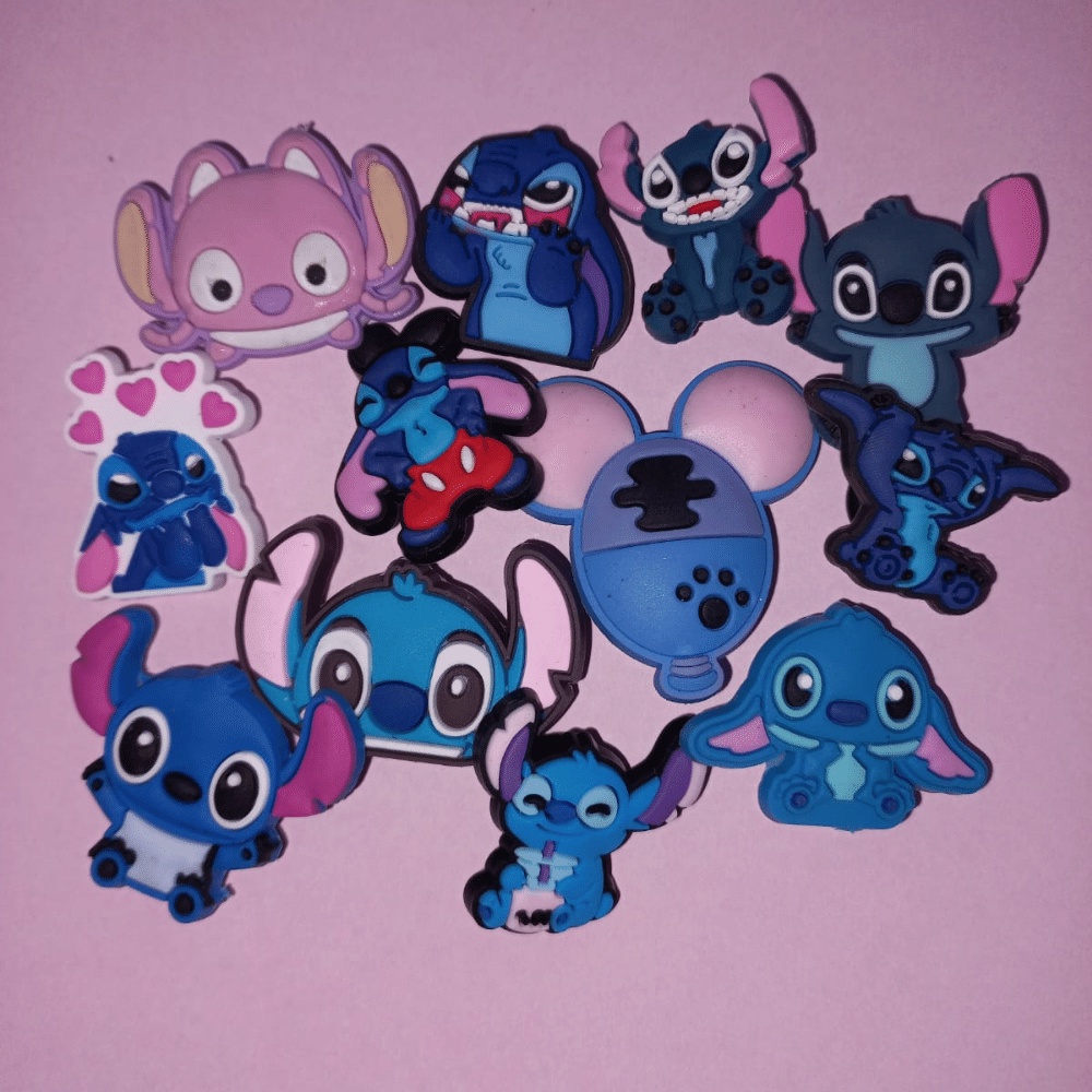 Pin Enfeites Botons Jibbitz Broches Para Crocs Lilo Stitch | Shopee Brasil