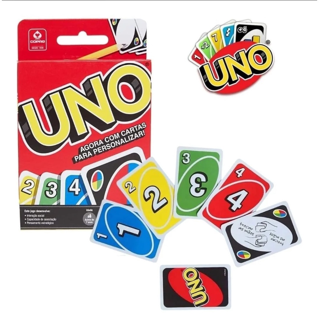 Caixa com Jogo de cartas - Uno | Shopee Brasil