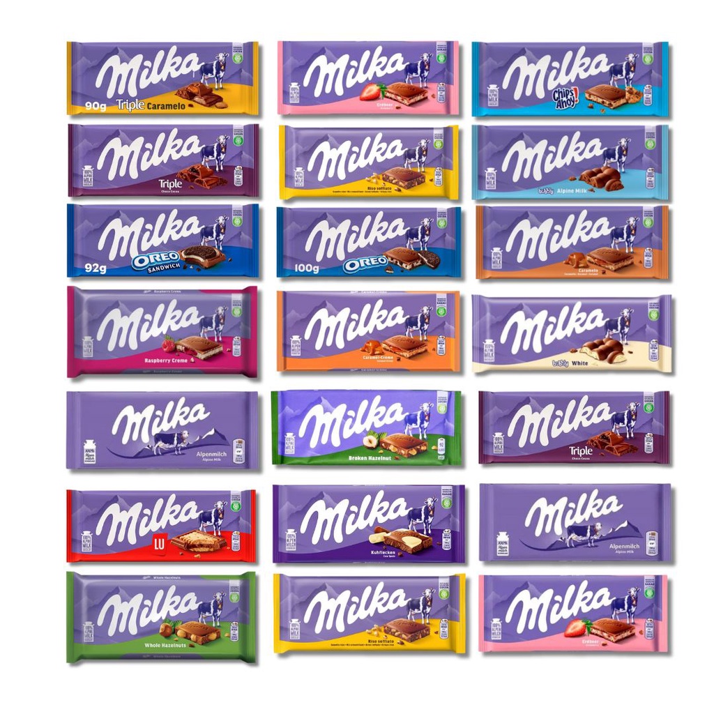 Barra Chocolate Milka Importado - Diversos Sabores Originais | Shopee ...