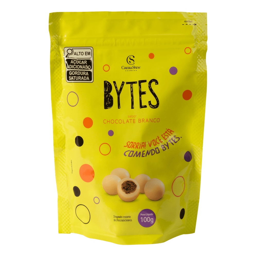 1 Pacote De Bytes Chocolate Cacau Show 100g P/Presentear a quem você ...