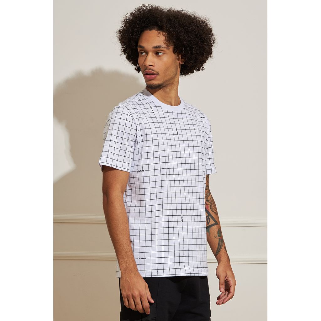 Camiseta Masculina Grid | Shopee Brasil