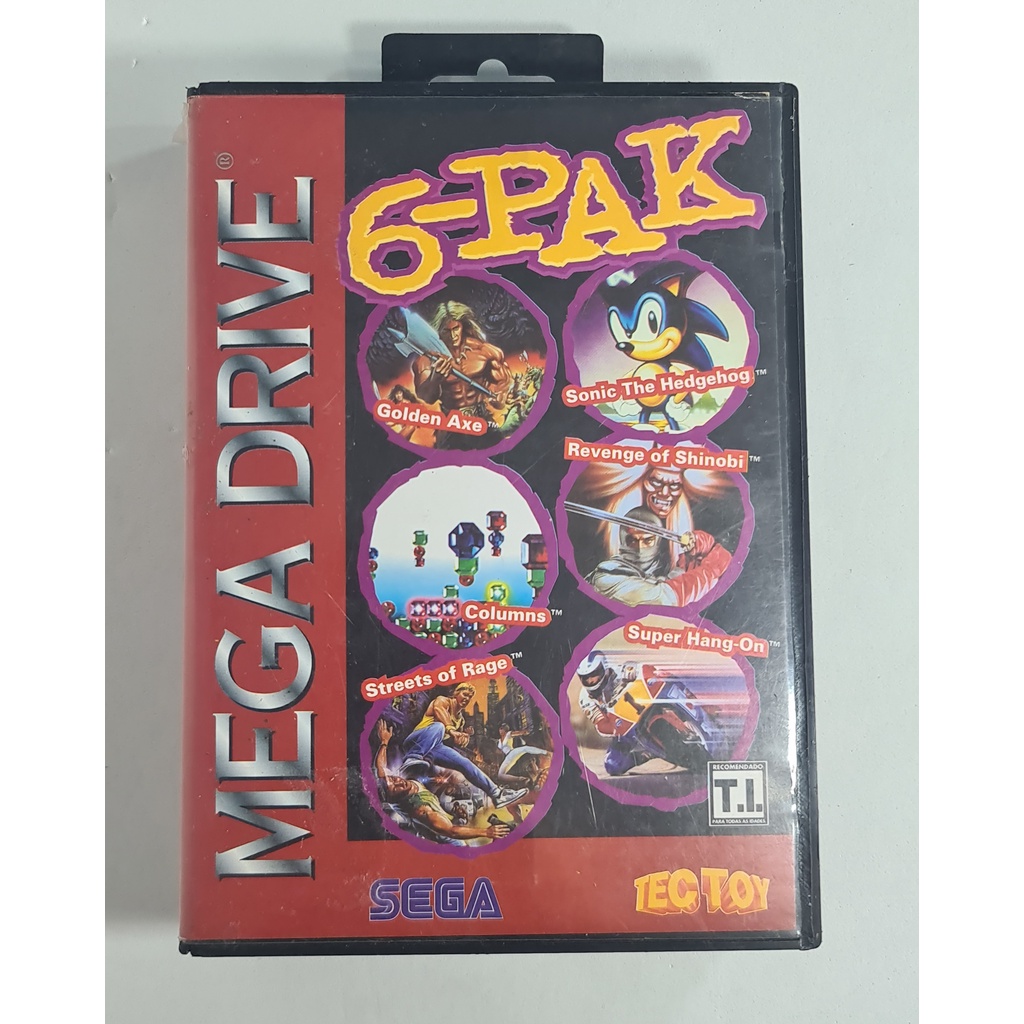 Jogo Mega drive 6-pak na caixa Original | Shopee Brasil