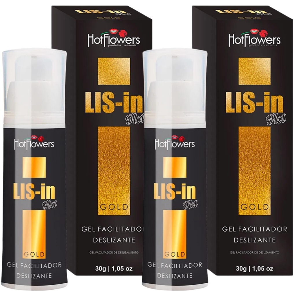 Kit com 2 Gel Lis-in Gold Extra Forte Lubrificante Dessensibilizante ...
