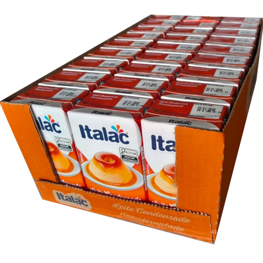 Leite Condensado Semi-desnatado Italac 395g Caixa Fechada 27Un | Shopee ...