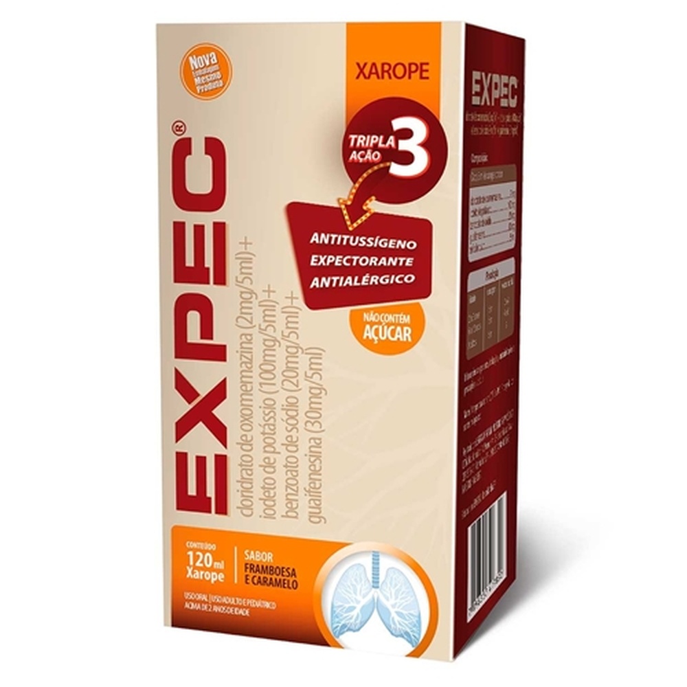 Expec Xarope Sabor Framboesa e Caramelo 120ml | Shopee Brasil