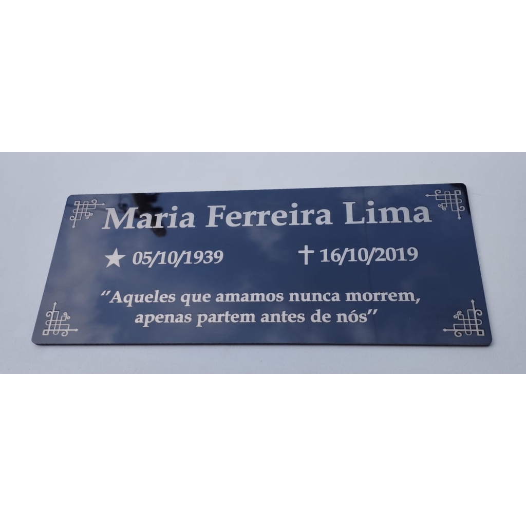 Placa Túmulo aluminio composto Jazigo Sepultura Lápide personalizada ...