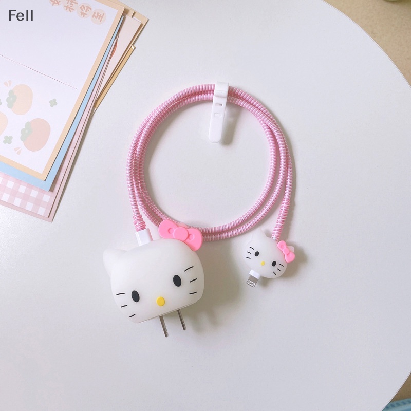 [Fel] Sanrio Hello Kitty Caixa Protetora De Cabo De Dados Anime ...