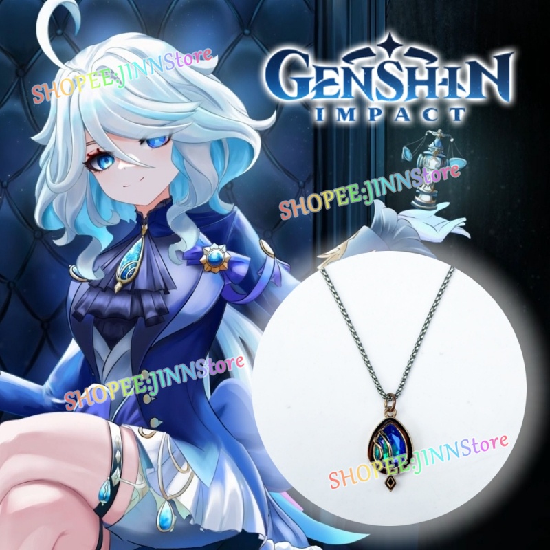 - JN-Furina/Neuvillette Vision Necklace Anime Game Genshin Impact ...