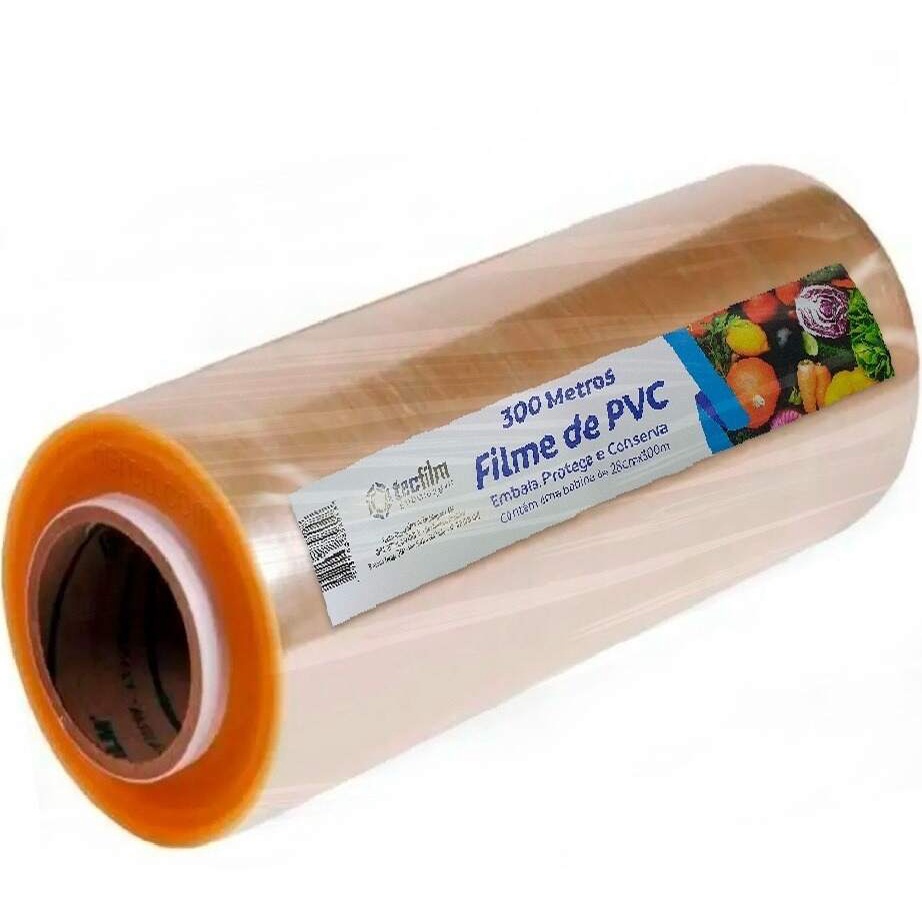 Papel Filme Pvc Plastico 28cm X 300m Rolo Bobina Embalagem para ...