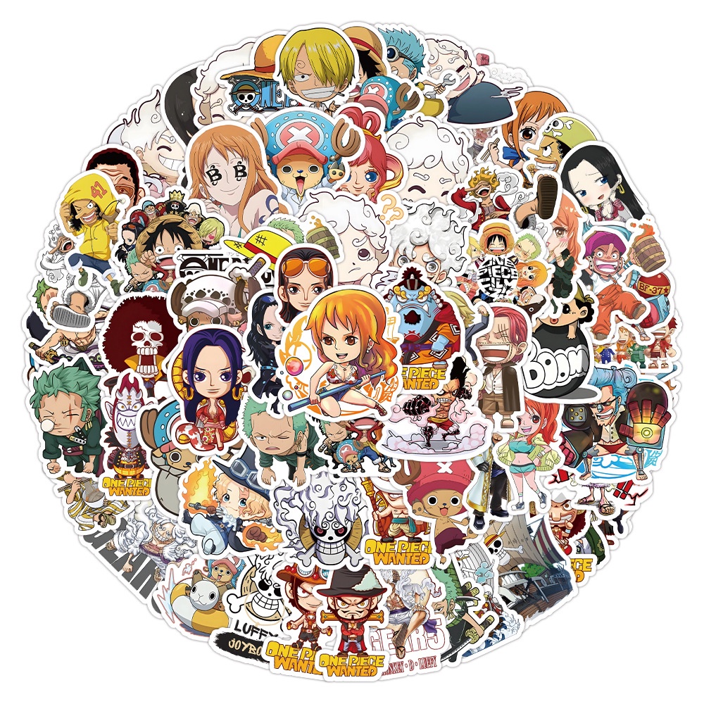 100/50PCS Desenho Animado Anime ONE PIECE Macaco D . Autocolantes Luffy ...