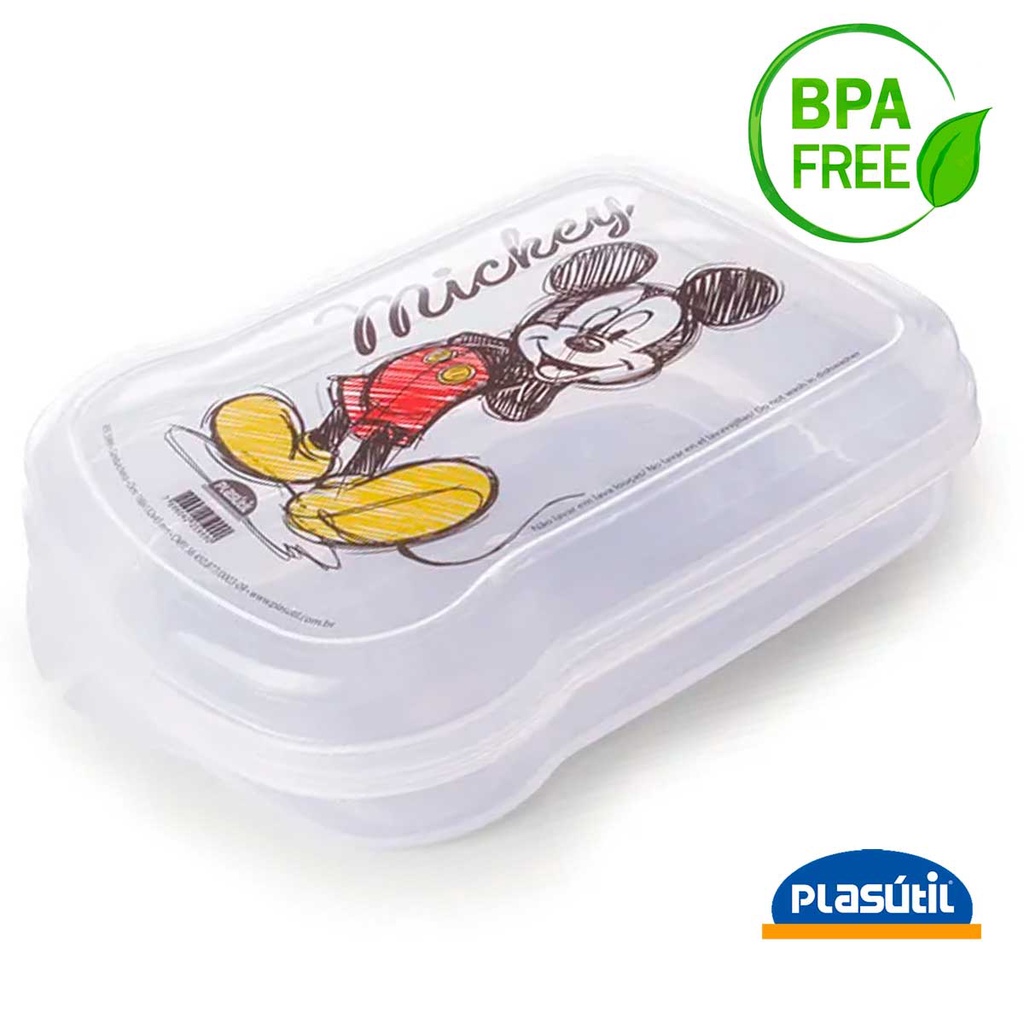 01 Porta Lanche Sanduicheira MICKEY Transp R:5999 Plasutil | Shopee Brasil