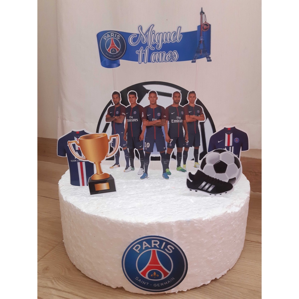 Topo De Bolo Topper De Bolo Paris Saint-Germain | Shopee Brasil
