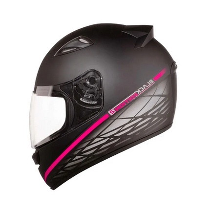 CAPACETE EBF NEW SPARK BLACK EDITION 2 PRETO FOSCO/ROSA 56 | Shopee Brasil