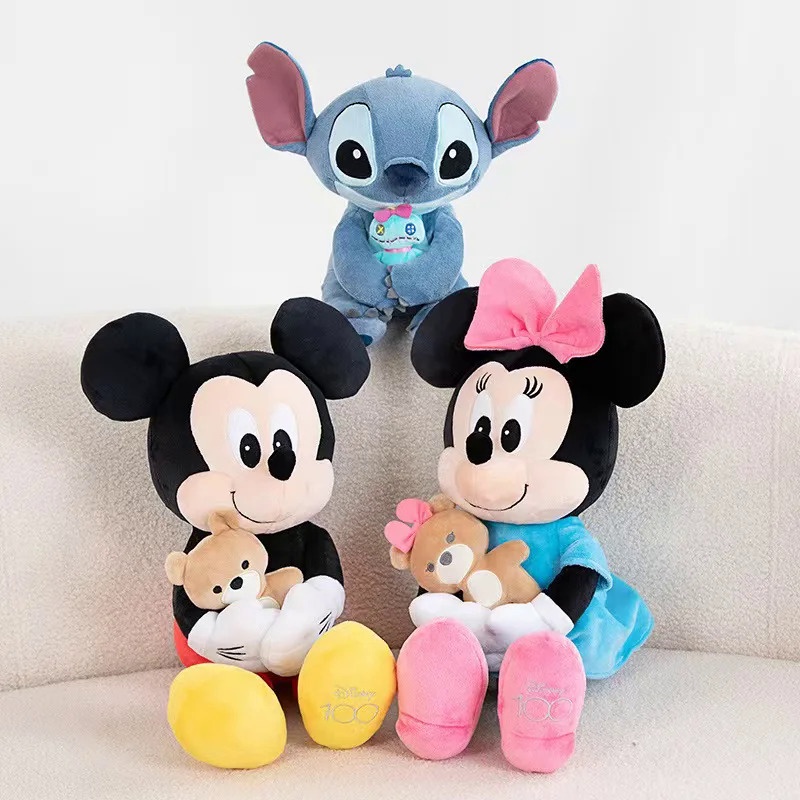 23/30CM Disney 100o Aniversário Da Abraçando O Mickey Minnie Stitch ...