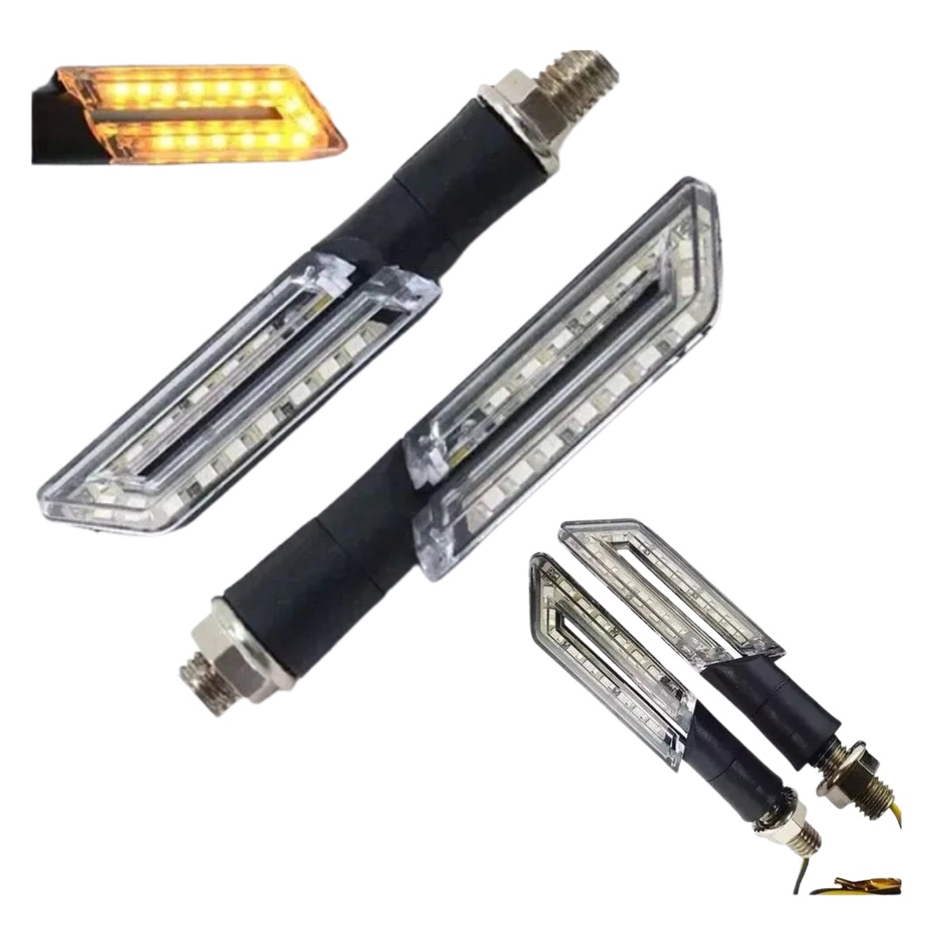 Kit 4 Piscas Moto Seta Slim Led Universal (todas As Motos) | Shopee Brasil