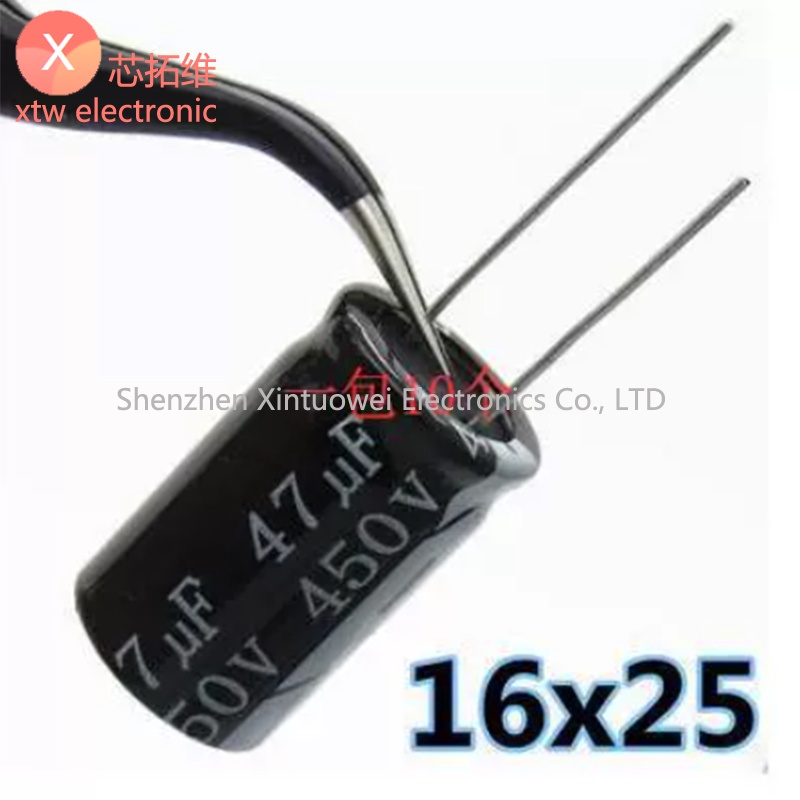 10Pcs 450V47UF Capacitor Eletrolítico Inline 450V 47UF Alta Qualidade ...