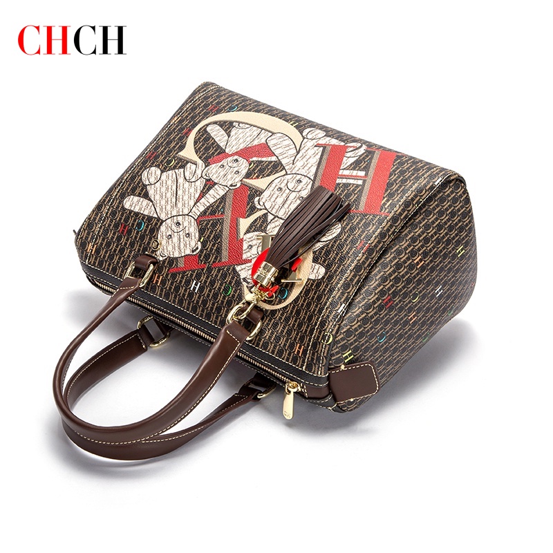 CHCH Bolsa Feminina De Boston Marca Nova Tote Impressa De Almofada De ...
