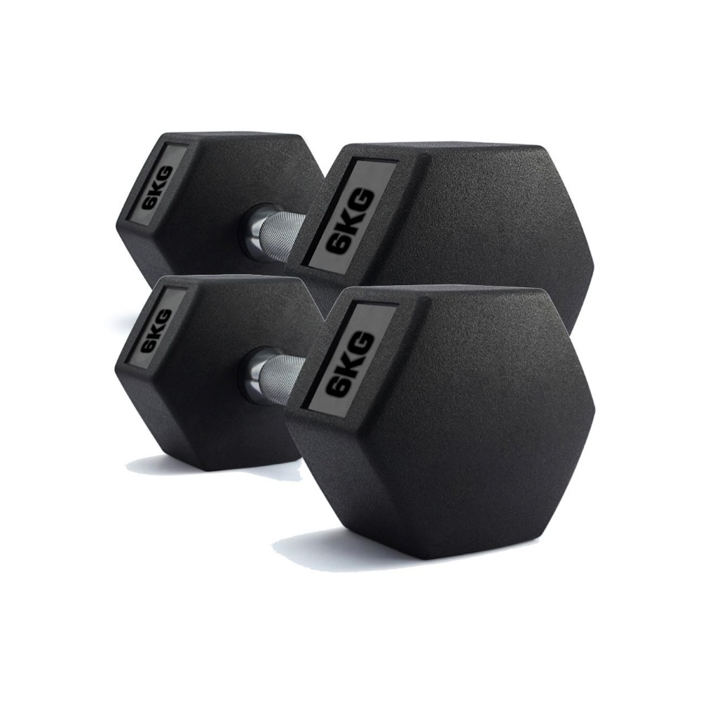 Par de Halteres Dumbell Sextavado Ahead Sports As2102 6kg | Shopee Brasil