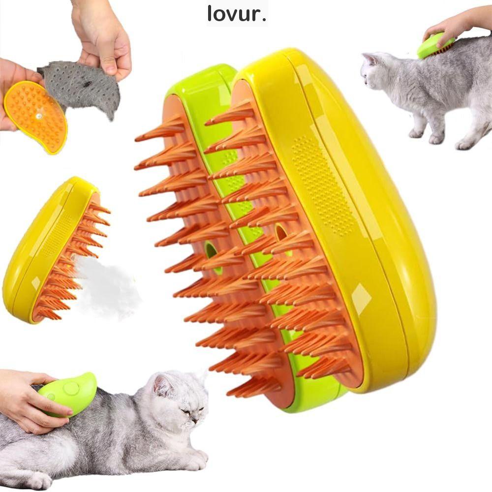 LOVUR Cat Escova A Vapor , Pente De Massagem Elétrica Anti-Pêlos ...
