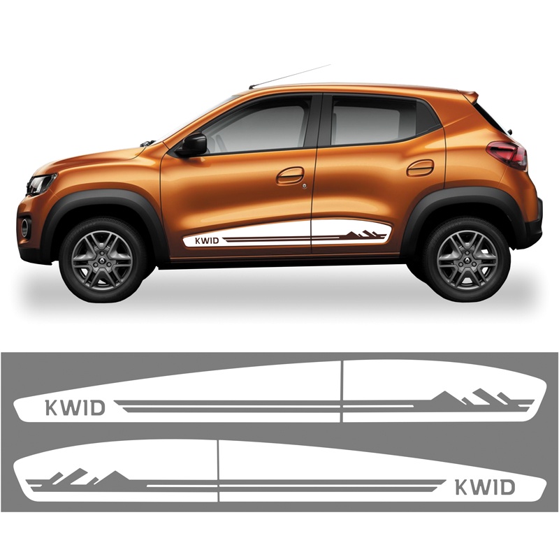Kit Adesivo Renault Kwid Faixa Lateral Porta 2017/2022 Kwd14 BRANCO ...