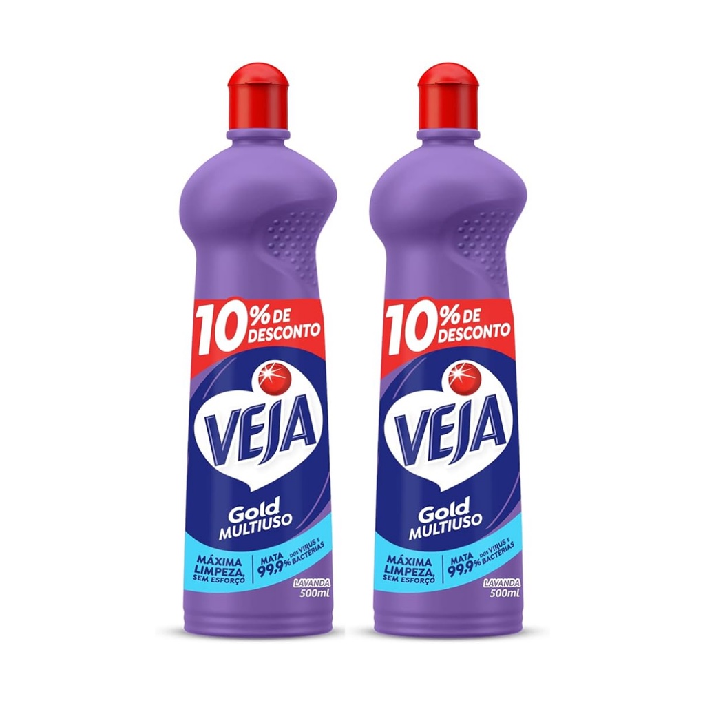 KIT COM 2 Veja Gold Multiuso Lavanda 500ml (2 MULTIUSO LAVANDA ...