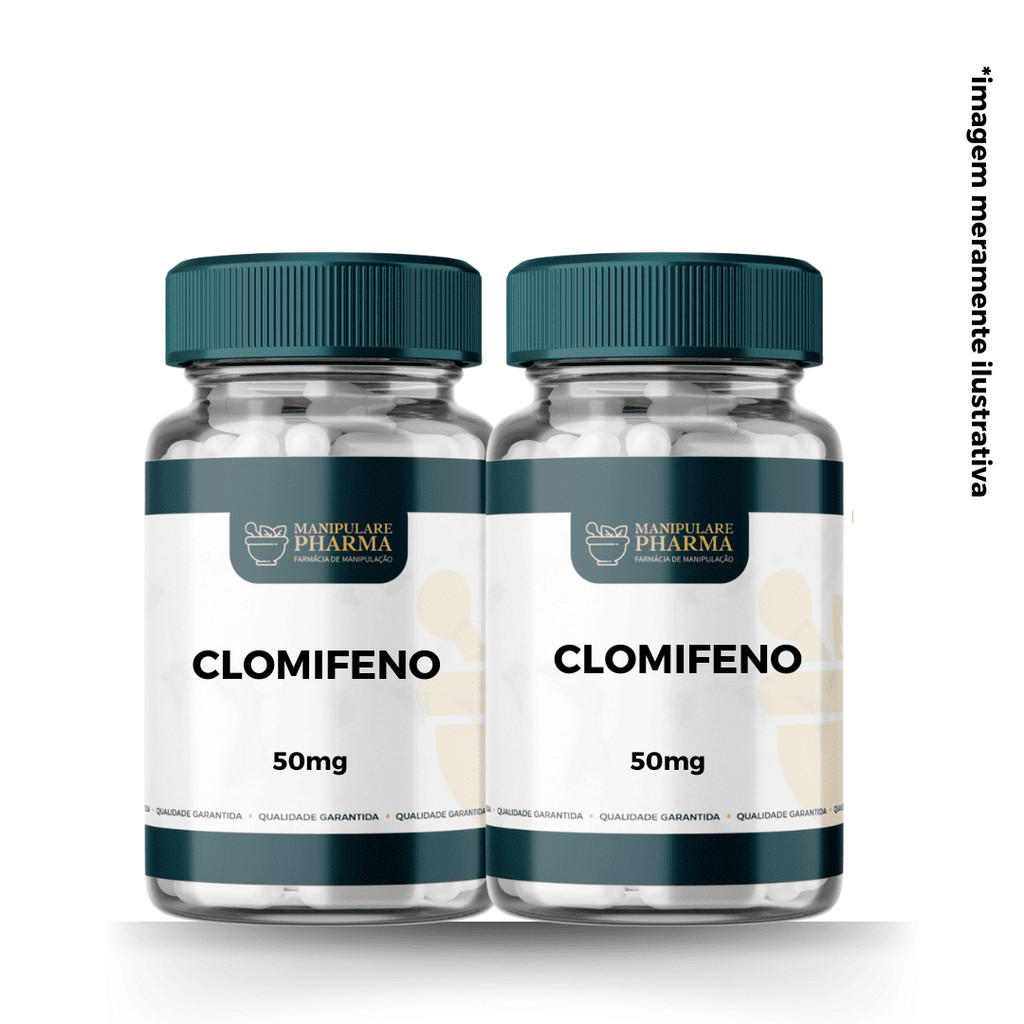 2 POTES CLOMIFENO 50MG 60CAPS | Shopee Brasil