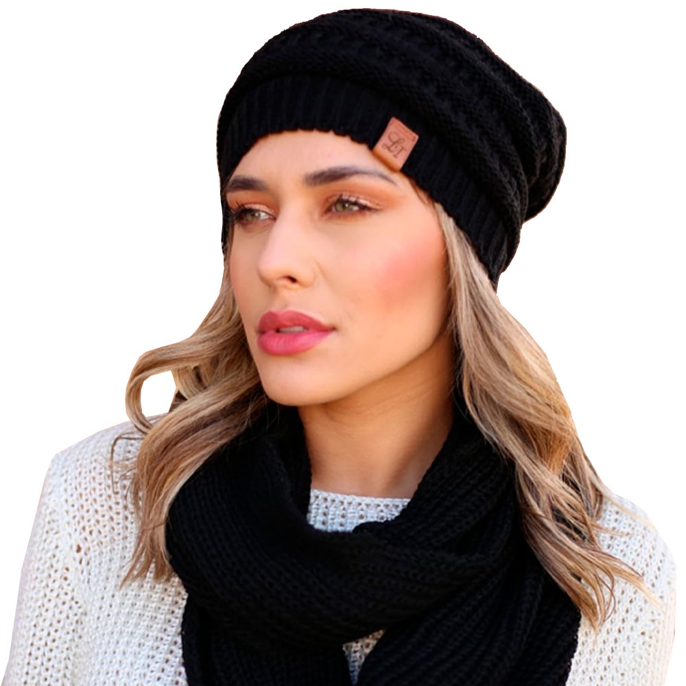 Touca feminina masculina lã e cachecol gola tricot frio kit | Shopee Brasil
