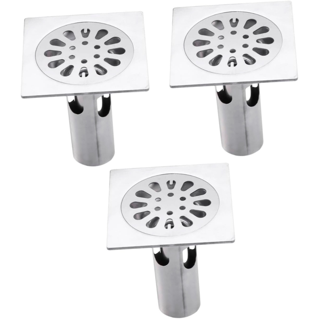 Ralo Anti Odor Elimina Mal Cheiro 10x10 Inox Escovado 2 mm | Shopee Brasil