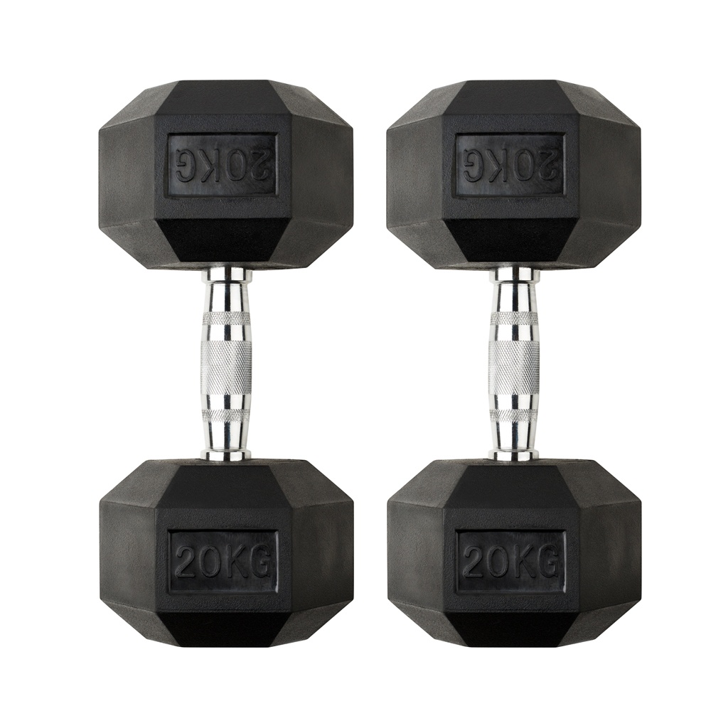 Par de Halteres Dumbell Sextavado Ahead Sports As2102 20kg | Shopee Brasil