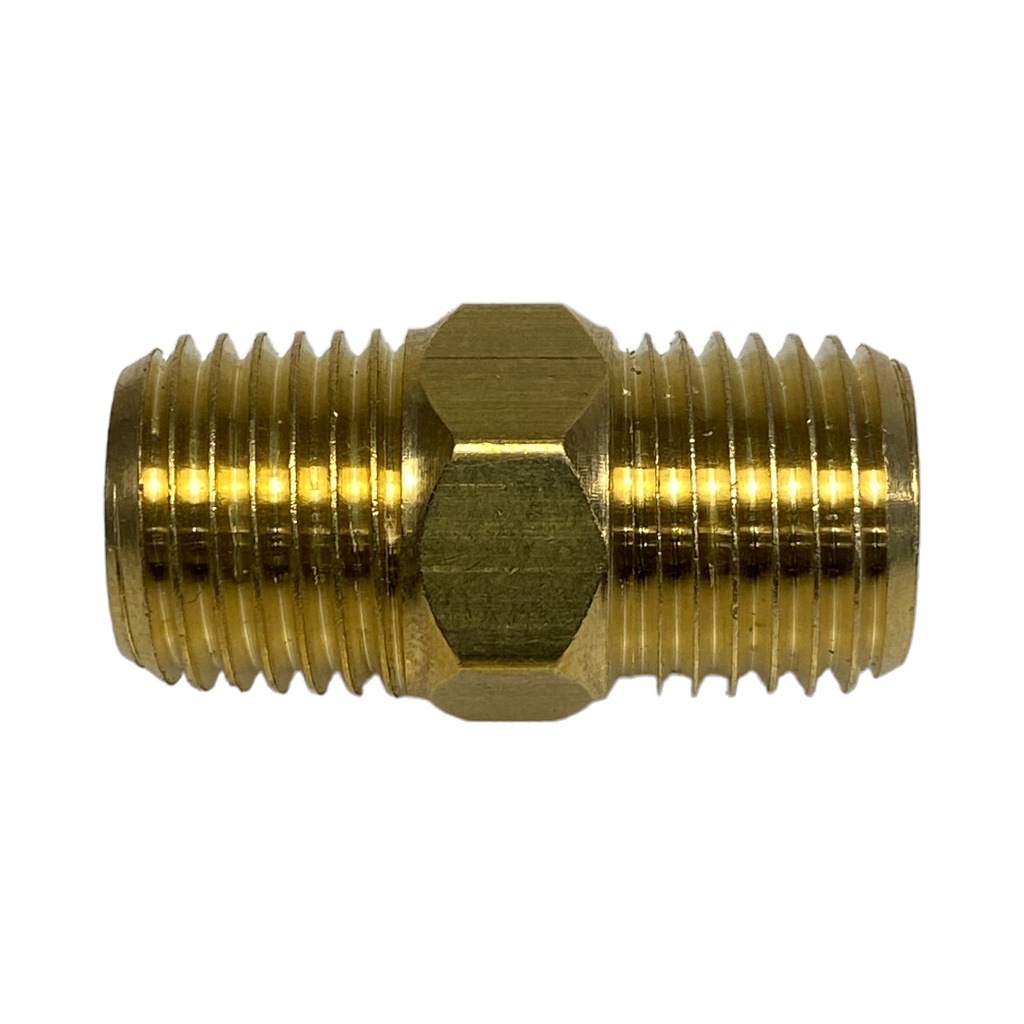 Niple Duplo Latão Rosca NPT 1/4 x 1/4 Macho União Junção | Shopee Brasil