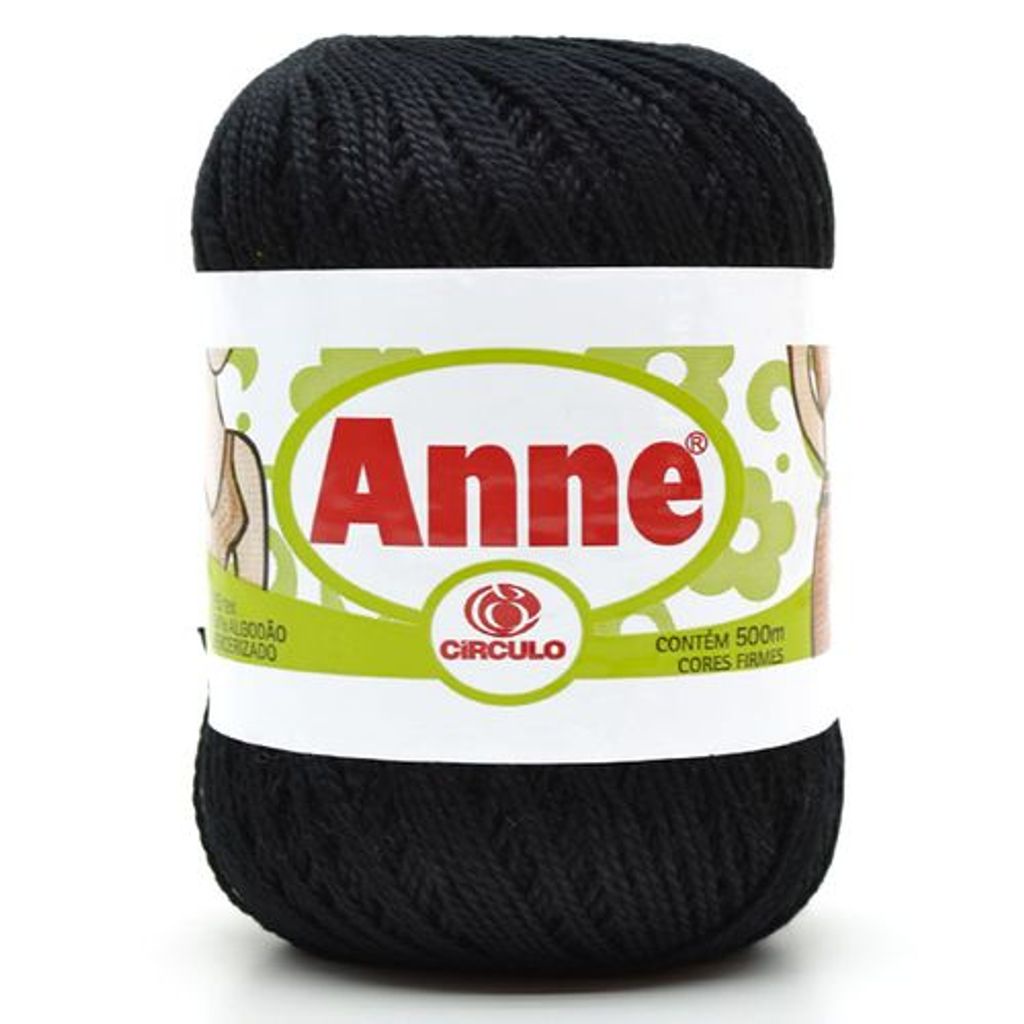 Linha Anne 500 Cor 8990 Preto - Circulo | Shopee Brasil