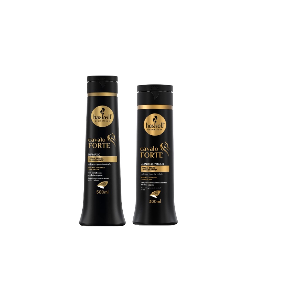 Kit Haskell Cavalo Forte Shampoo 500ml + Condicionador 300ml | Shopee Brasil
