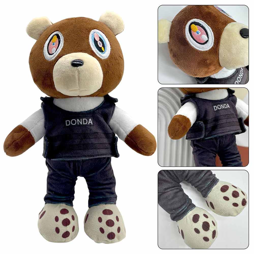 Kanye Teddy Bear Plush Doll Graduation Teddy Bear Stuffed Animal Bear ...