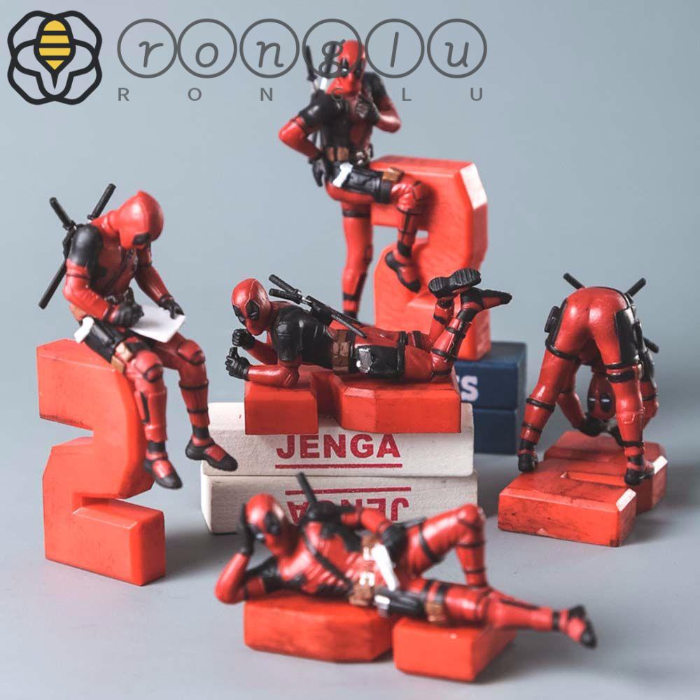 RONGLU Deadpool Modelo De Estátua Miniaturas Criativas Doll Marvel ...
