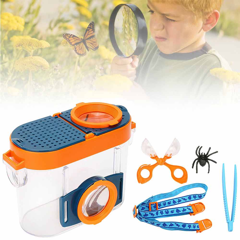Bug Catcher Kit Double Lens Magnifier Insect Observation Box Gift for ...