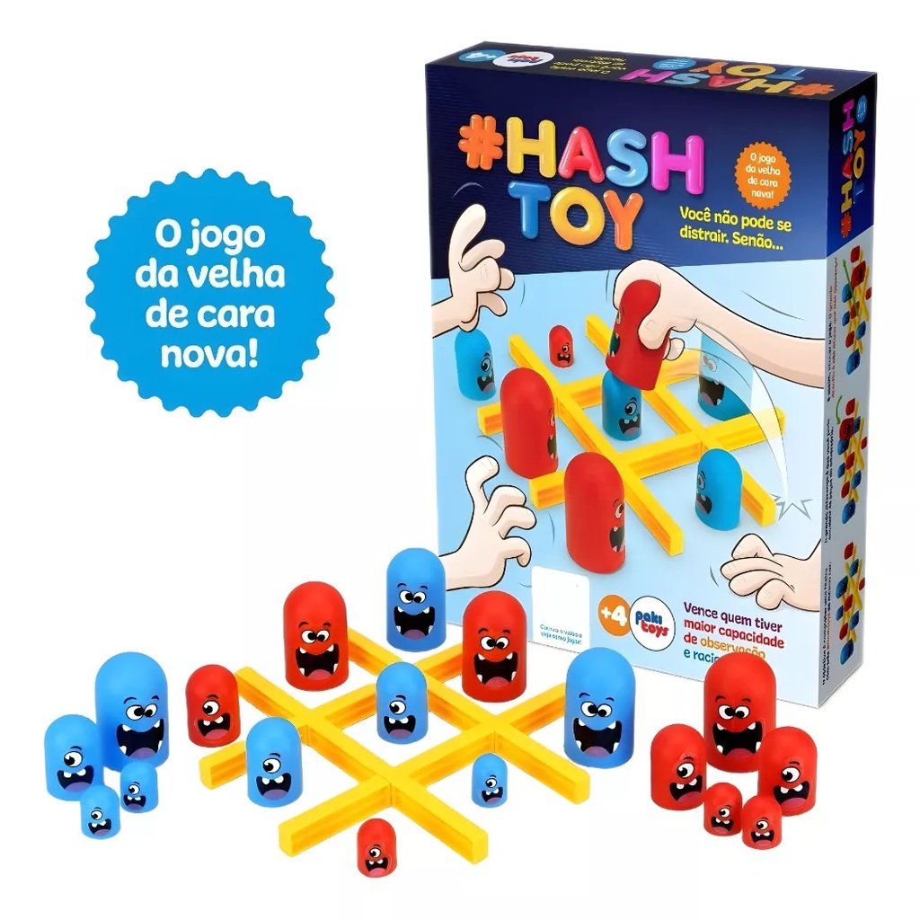 Jogo Da Velha Hash Toy Infantil Tabuleiro Interativo Color | Shopee Brasil