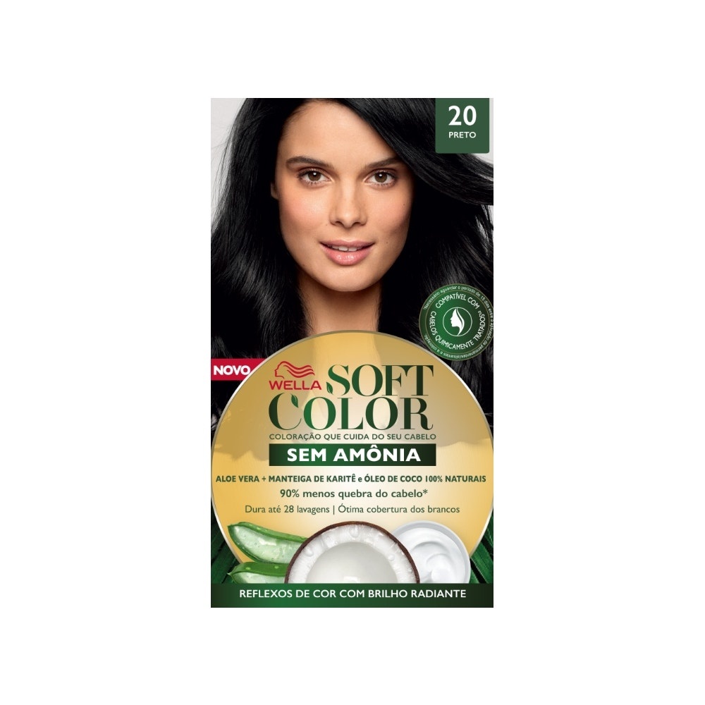 Tintura Soft Color 20 Preto | Shopee Brasil