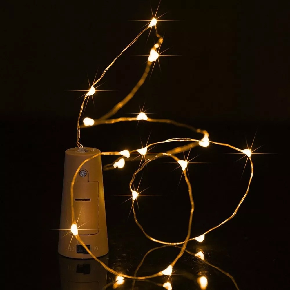 Fio de fada 1 metro 10 leds cordao luz decoracao | Shopee Brasil