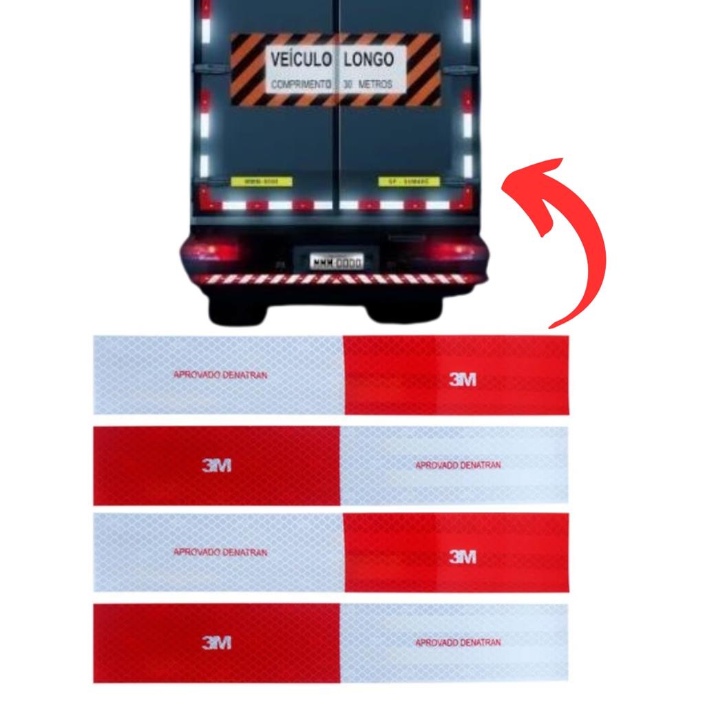Kit 10 Faixa Refletiva Lateral 3m Caminhao Carreta Van | Shopee Brasil