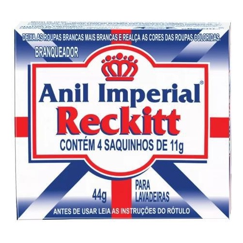 Anil Imperial Sachet Reckitt Branqueador De Roupas 44g | Shopee Brasil
