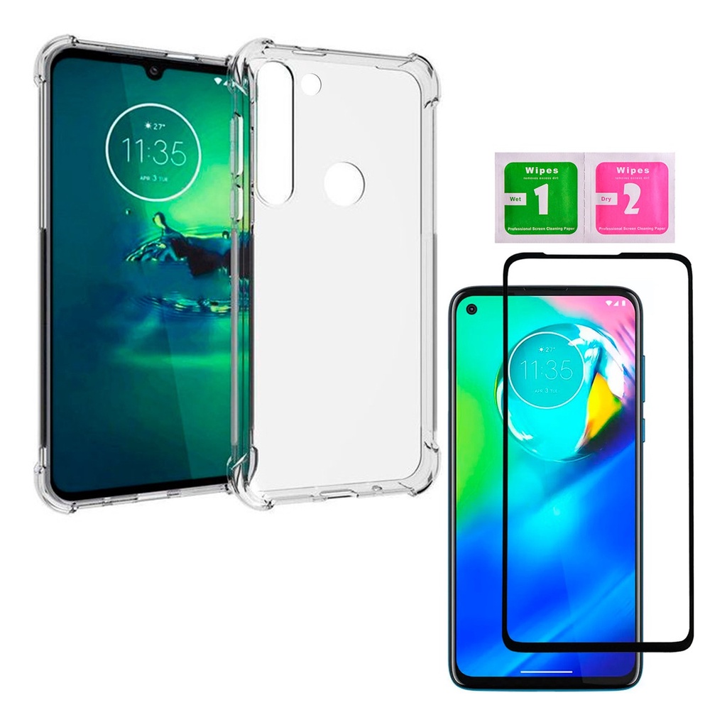 Capa Case Capinha Anti Impacto Para Moto G8 Power Película 3d Vidro