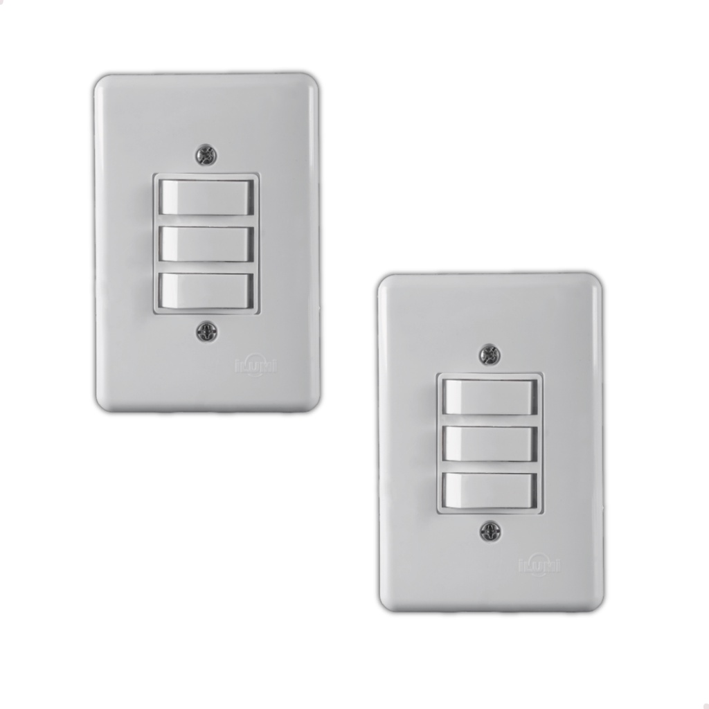 Interruptor 3 Teclas Simples Embutir Branco | Shopee Brasil