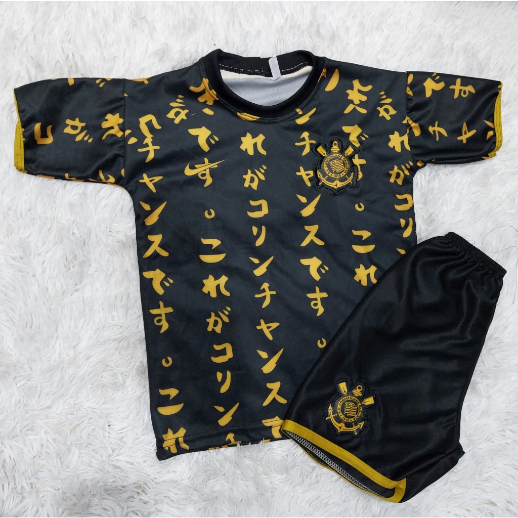Conjunto do Corinthians Japão Preto MAIS VENDIDO Temporada 2023-2024 A ...