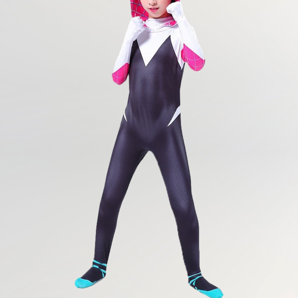 Fato De Aranha Marvel Universo Gwen Com Design Impresso Superhero Girl ...